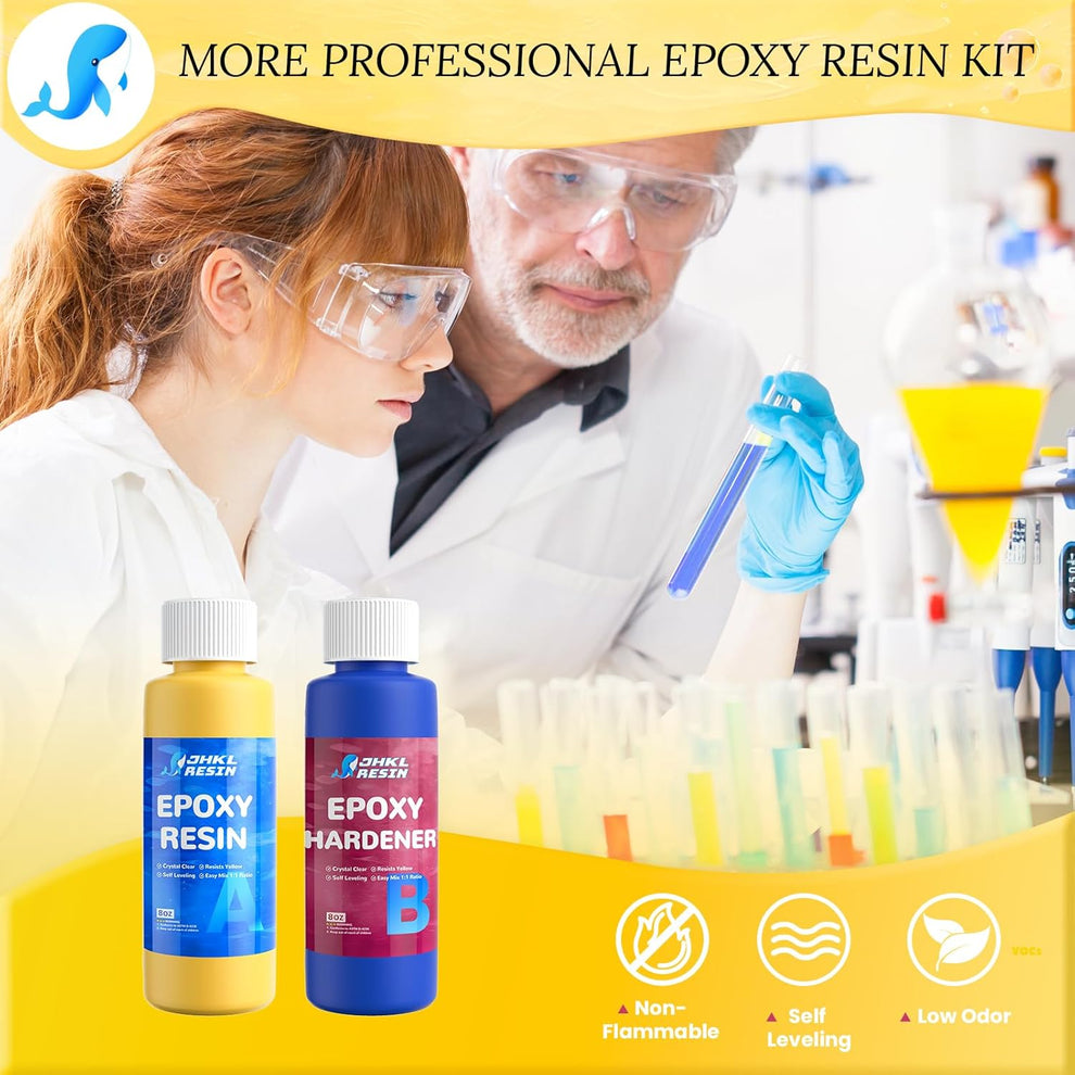 JHKL Crystal Clear Art & Craft Epoxy Resin - High Transparency Resin ...