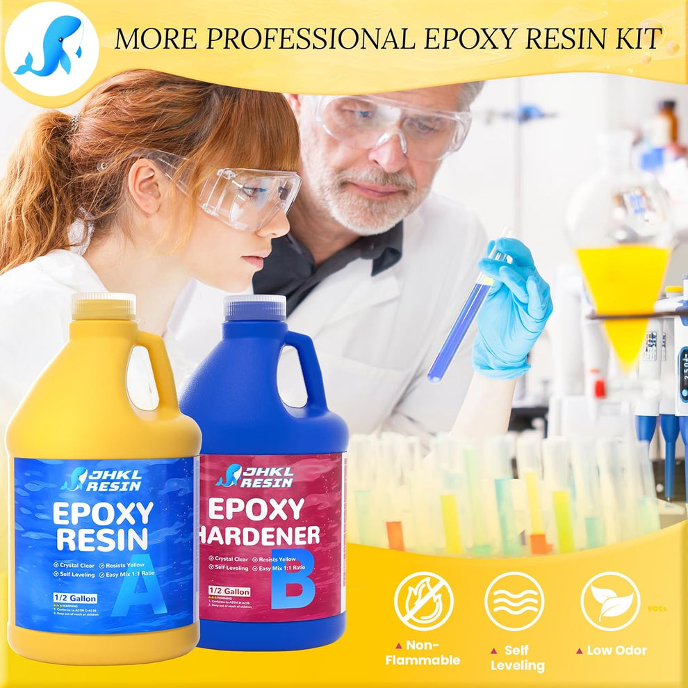 JHKL Crystal Clear Art & Craft Epoxy Resin - High Transparency Resin ...